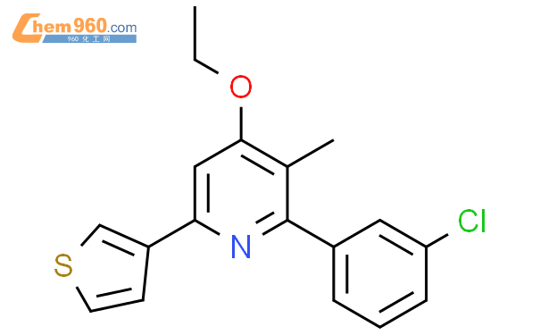 138028-95-2_Pyridine, 2-(3-chlorophenyl)-4-ethoxy-3-methyl-6-(3-thienyl ... 138028-95-2_Pyridine, 2-(3-chlorophenyl)-4-ethoxy-3-methyl-6-(3-thienyl ...