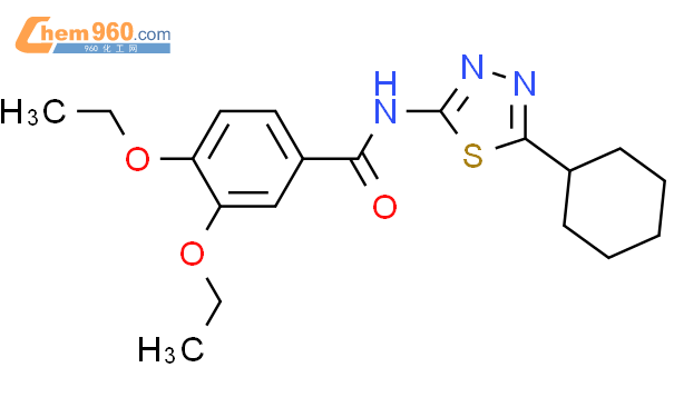 510741 08 9 N 5 Cyclohexyl [1 3 4]thiadiazol 2 Yl 3 4 Diethoxy