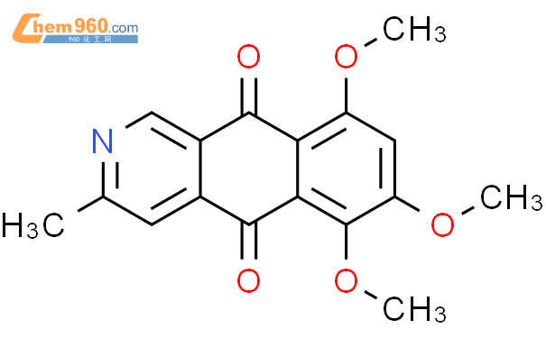 77784 10 2 Benz[g]isoquinoline 5 10 Dione 6 7 9 Trimethoxy 3 Methyl 化学